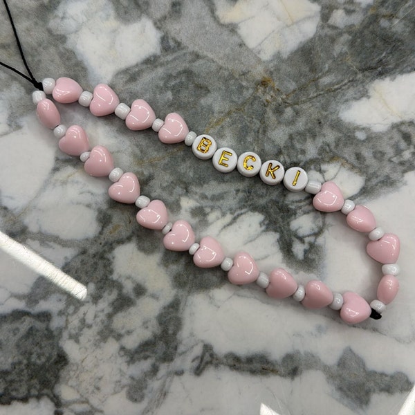 Personalised Crystal Phone Charm | Gem Stone Phone Strap | Y2K ...