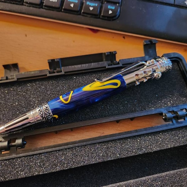 Propeller Airplane Theme Pen Cloudy Blue Sky and Antique Pewter - Etsy