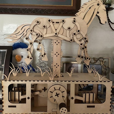 Running Horse Automata Laser Cut Files SVG Files - Etsy Canada