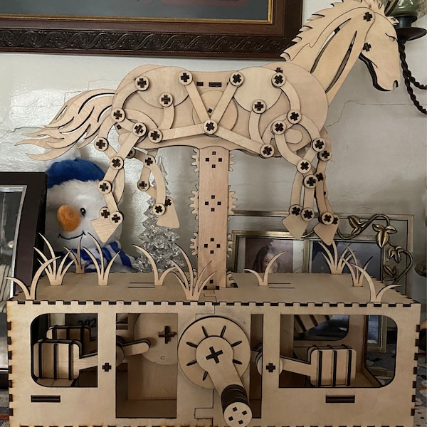 DIGITAL FILE - Running Horse / Reindeer Automata - Laser Cutter Files ...