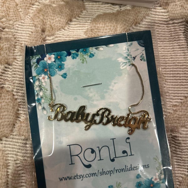 Name Necklace Personalized Gold Layla Style - Etsy