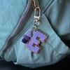 Varsity Letter Keychain With Mini Ombre Tassel | Initial Zipper Pull ...