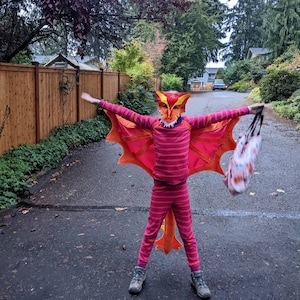 Dragon Princess Full Set Costume Wings Tutu Mask Kid Ages 6 Months to ...