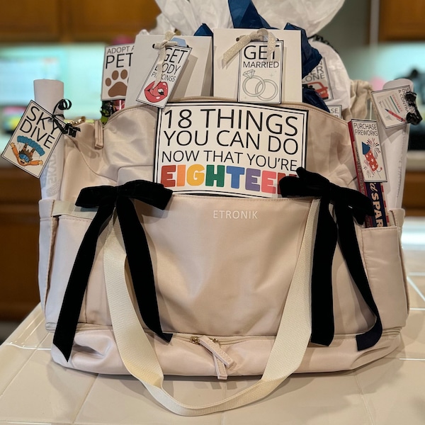 18 Things That You Can Do When You're 18, 18th Birthday Party Gift Tag ...