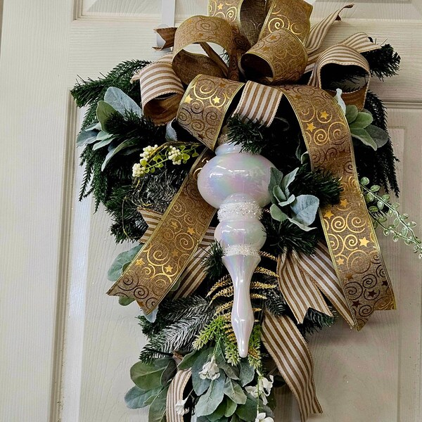 24 Emerald Magnolia, Sequin Border Magnolia, Christmas Magnolia Stem ...