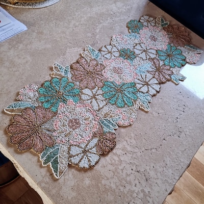 Handmade Bead Table Runner and Placemat, Sunflower Beaded Runner - Etsy