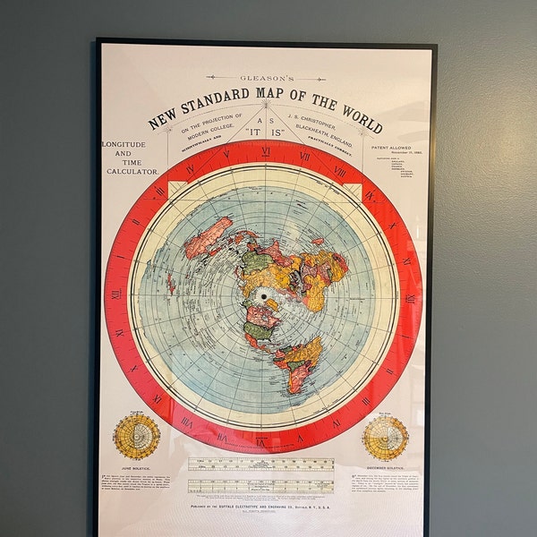 Mapa de la Tierra plana - Alex Gleason 1892 / 5 estrellas (94 reseñas ...