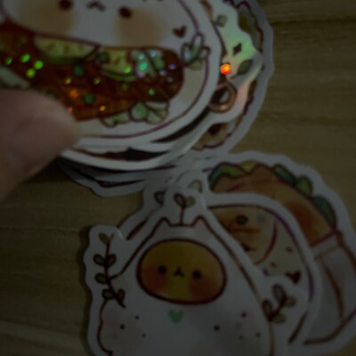 Cute Animal Foodies 2 Stickers/ Matte/ Holographic/ Die Cut Stickers ...