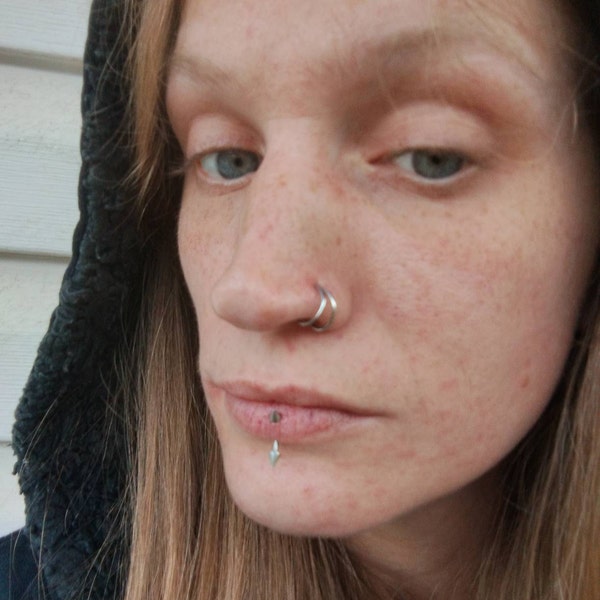 PAIR Alien Iridescent Stainless Steel Screw Fit Plugs Space Martian ...