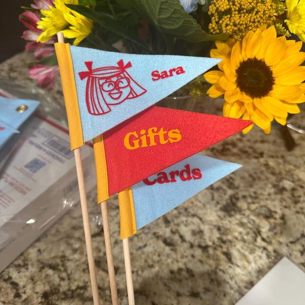 LARGE Custom Color Bunting Banner, Felt Triangle Garland, Custom ...