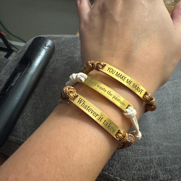 Custom Engraved Matching Friendship Bracelet , Christmas Gift ...