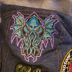 PATCH Cthulhu HORROR / Monster, Woven Patch H.P. Lovecraft, Iron-on ...