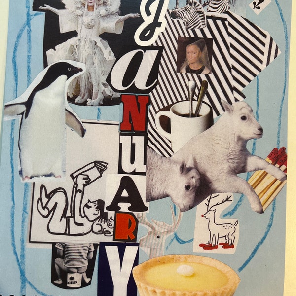 April Collage - Etsy