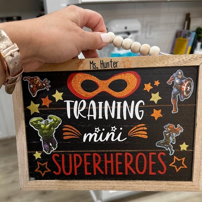 Training Mini Super Heroes Svg, Back to School Svg, Teacher Svg ...
