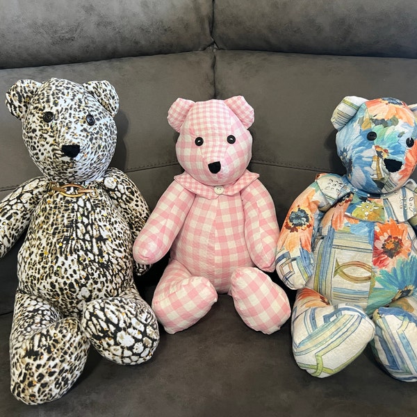 Memory Bear Pattern, Keepsake Bear, Memory Bear, Memorial Bear, Bear ...