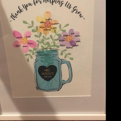 Thumbprint Teacher Gifts PRINTABLE End of Year Teacher Gift Teacher ...