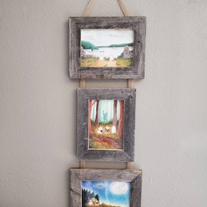 Cornerblock Frame in Rust Farmhouse Picture Frame Wood Picture Frame - Etsy