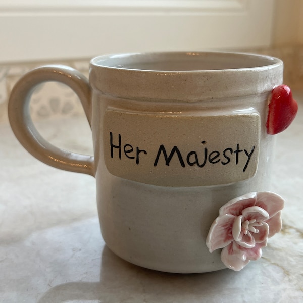 Bow Ceramic Mug, Cute Ceramic Mug, Handmade Ceramic Mug, Girly Pop ...