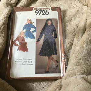 Simplicity 7193 Sewing Pattern From 1996. Misses Dress With | Etsy