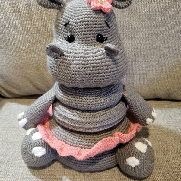 Hedgehog and Hippo Stacking Toy Crochet Pattern Bundle, PDF Hippo ...