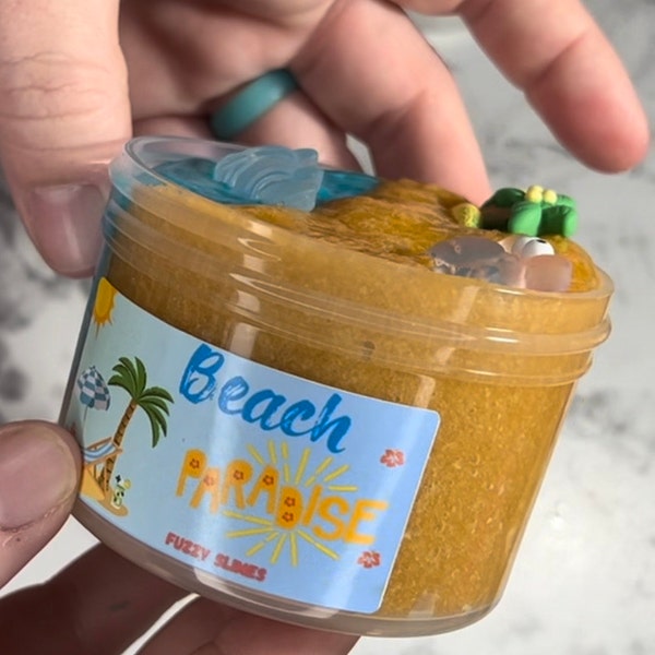 Beach Paradise Snow Fizz Slime, Pina Colada Scent - Etsy