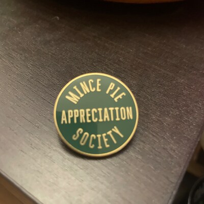 Mince Pie Appreciation Society Pin Hard Enamel Pin Christmas Pin Gift ...