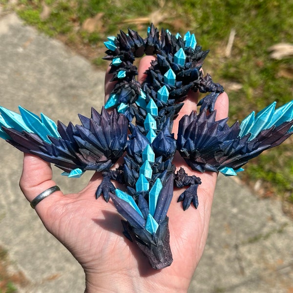 12" Dragon Fidget Toy, Colored 3d Articulated Dragon, Flexible Dragon ...