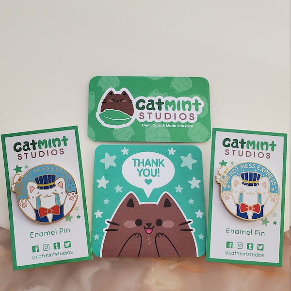 Hot Mess Express Hard Enamel Pin | Crying Cat Lapel Pin | Cute Funny ...