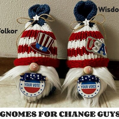 Handcrafted USA Memorial Day July 4th Patriotic Knit Gnome - Etsy