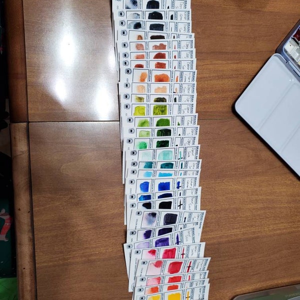 Printable Color Swatch Chart- 120 Colors, Blank, Swatch Chart for ...