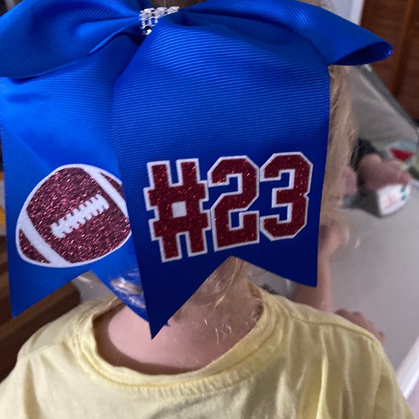 Football Cheer Bow / Cheer Bow / Football Bows / Custom Football Bows ...