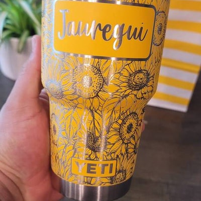 Yeti 30oz Alpine Yellow Sunflower Laser Engraved 360 Degree - Etsy