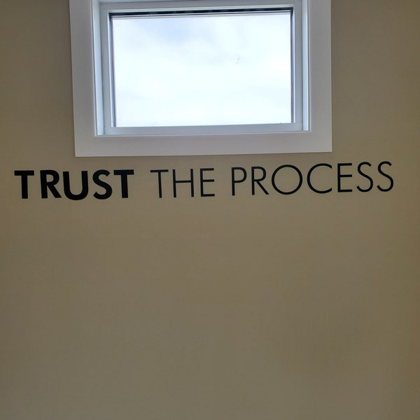 Trust the Process Wall Decal | Home Gym Decor, Motivational Wall Art ...
