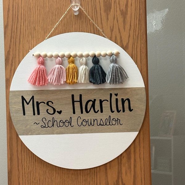 Teacher Door Hanger. Teacher Sign. Pastel Classroom Decor. Rainbow ...