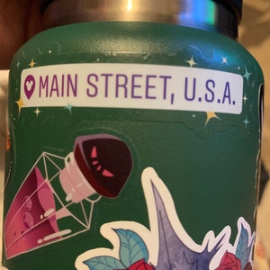 Main Street USA Destination Drop Pin Transparent Sticker/ - Etsy