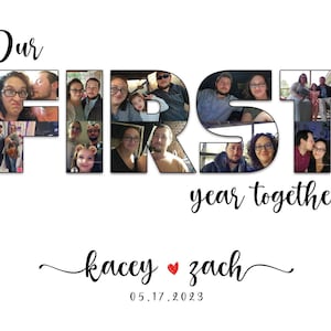 Our First Year Together Personalized Photo Collage, One Year ...