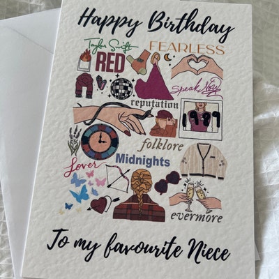 Taylor Swift Eras Inspired Birthday Card, Birthday Card for Swiftie ...