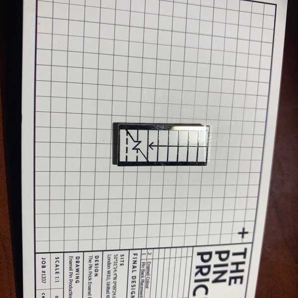 The "staircase in Plan" Enamel Pin — Architecture Badges Interior ...