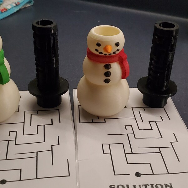 Christmas Snowman Maze Puzzle Gift Box, Frosty Unique Ornament With ...