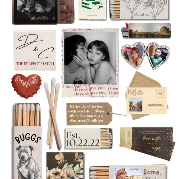 RED AESTHETIC Matchbook Poster Template | Blank Matchbook Template ...