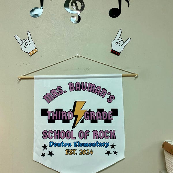 Custom Classroom Tapestry, Teacher Door Hanger, Teacher Door Sign, Camp ...