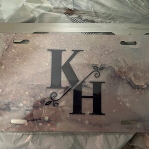 Sunflower Sky Monogram License Plate License Plate Frame - Etsy