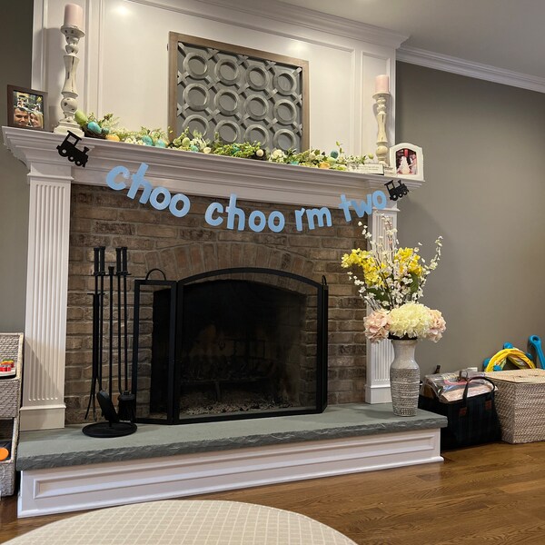 Choo Choo I’m Two Train Banner, Train Banner, Train Party, Train ...