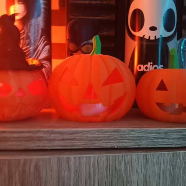 Adorable 3D Printed Spooky Halloween Jack-o-lantern Pumpkin Decoration ...
