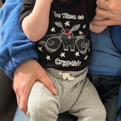 Be Kind to Cryptids Mothman Kiss Cut Sticker - Etsy