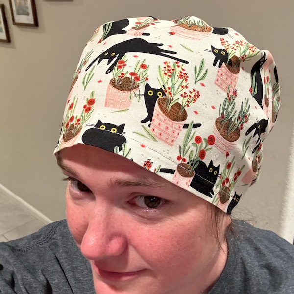 Brynn, Womens Floral Euro Style Scrub Cap, Cute Surgical Hat With Multi ...