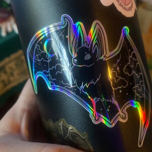 Holographic Bat Sticker - Etsy