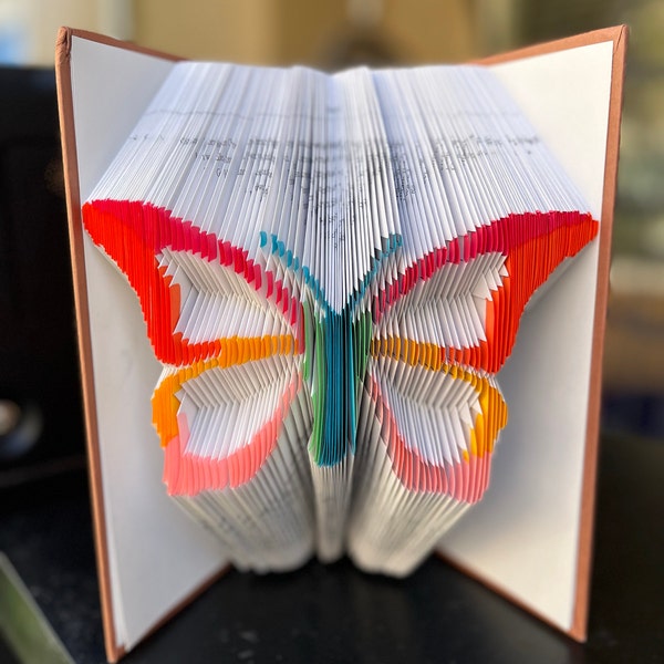 Pretty Butterfly Book Folding Pattern and Beginners Tutorial. Make Your ...