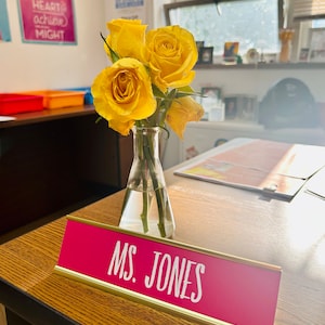Trendy Teacher Desk Plate Custom Classroom Decor - Etsy