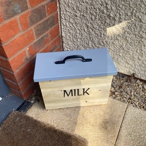Doorstep Wood Milk Box. Porch Milk Storage Box. Milk Bottle Boxes ...